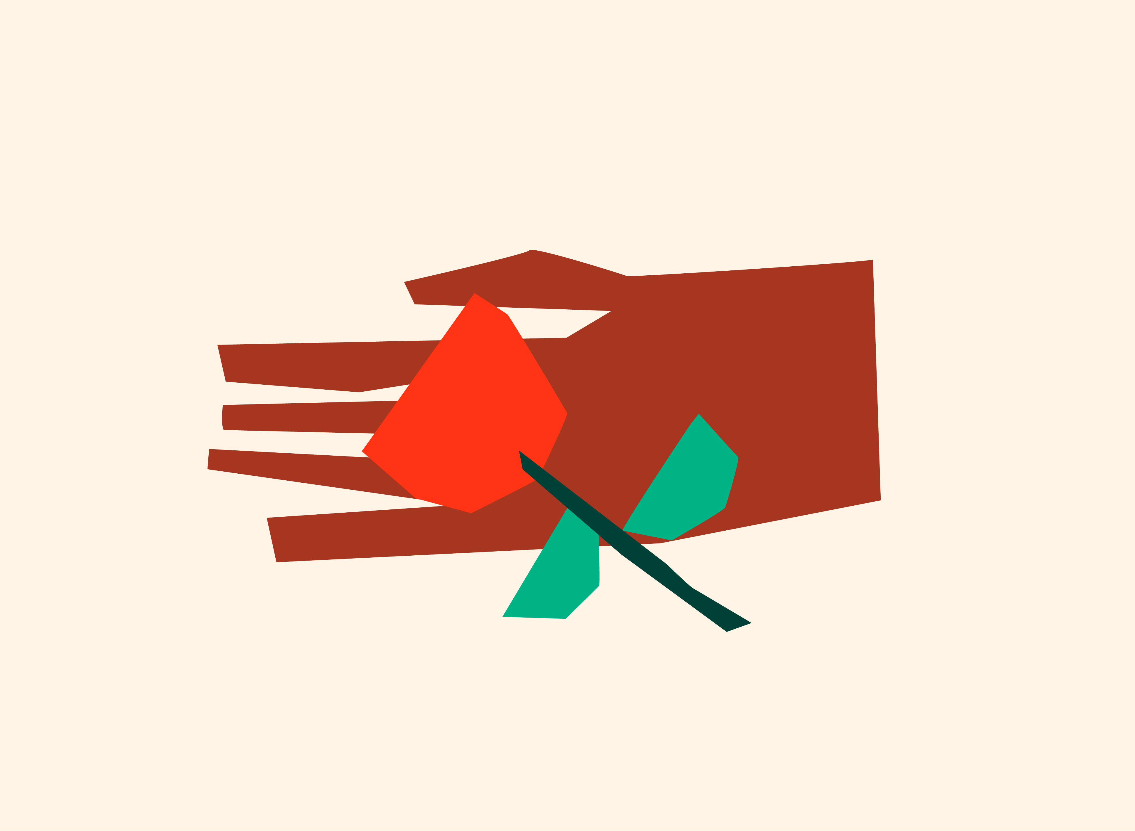 Illustration of a Hand Holding a Rose · atipo illustrations