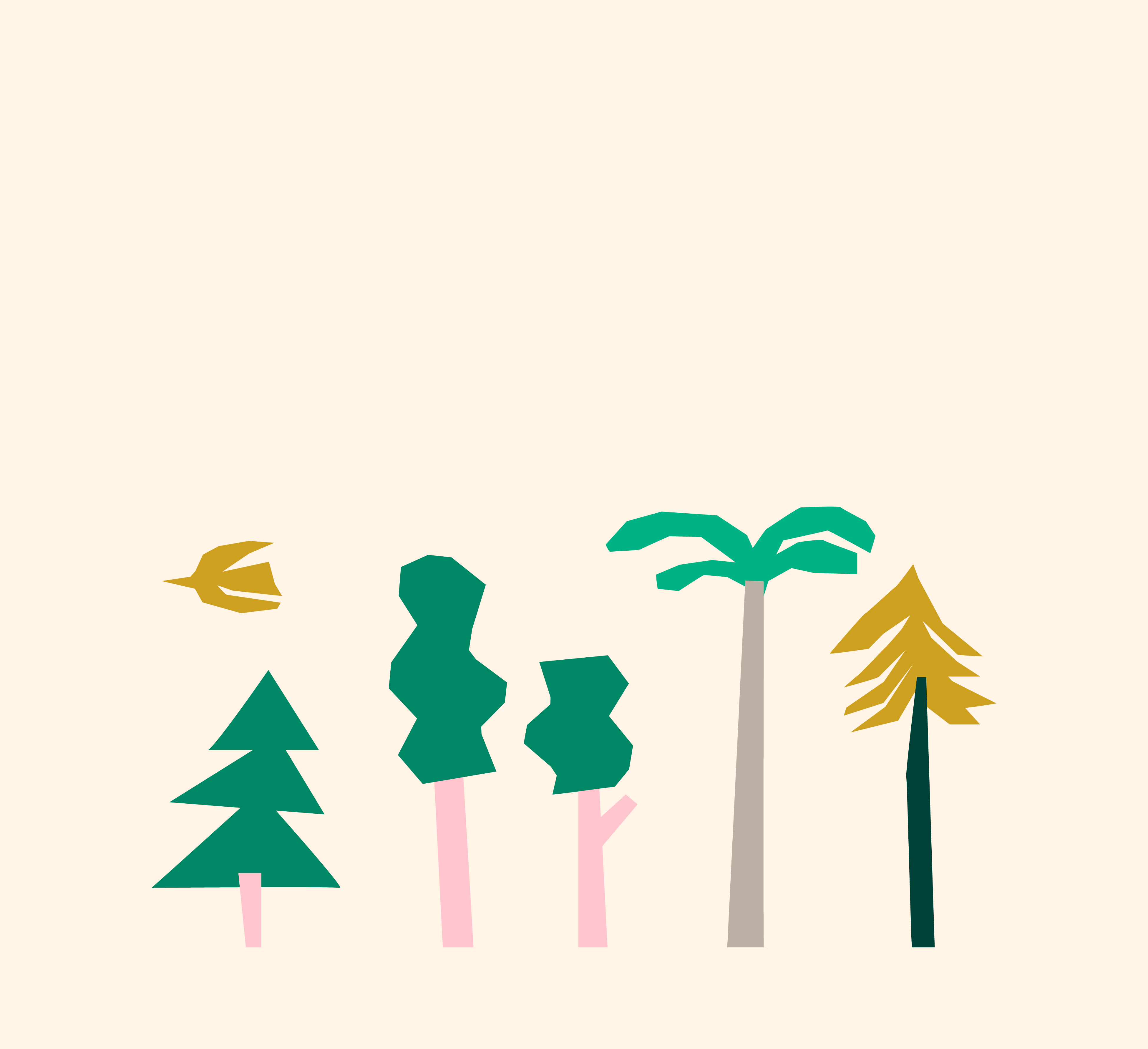 Illustration of a Variety of Trees · atipo illustrations